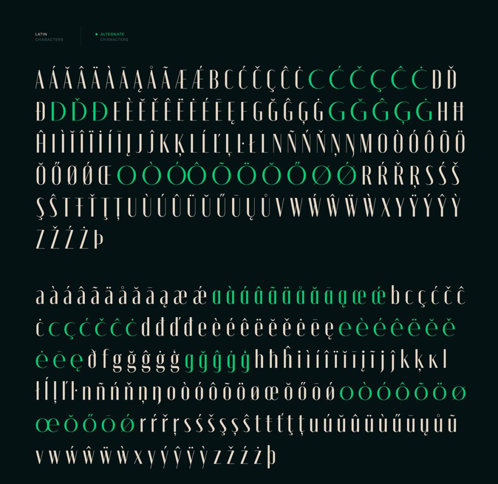 MONIQA Typeface Free Download (162 font)
