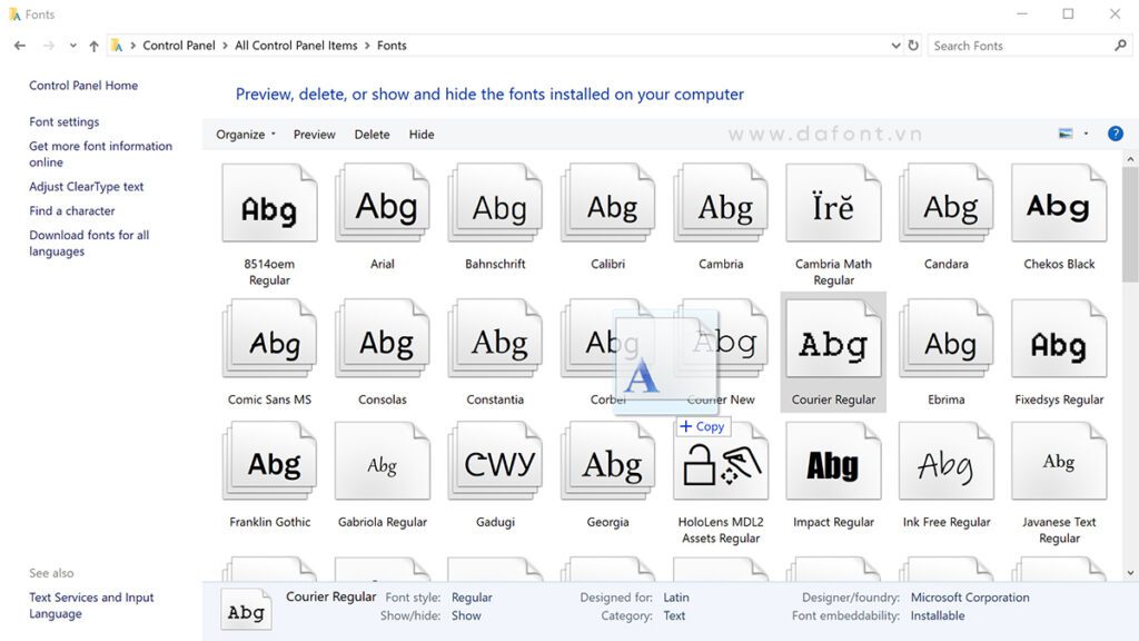Fix lỗi Does not appear to be a valid font