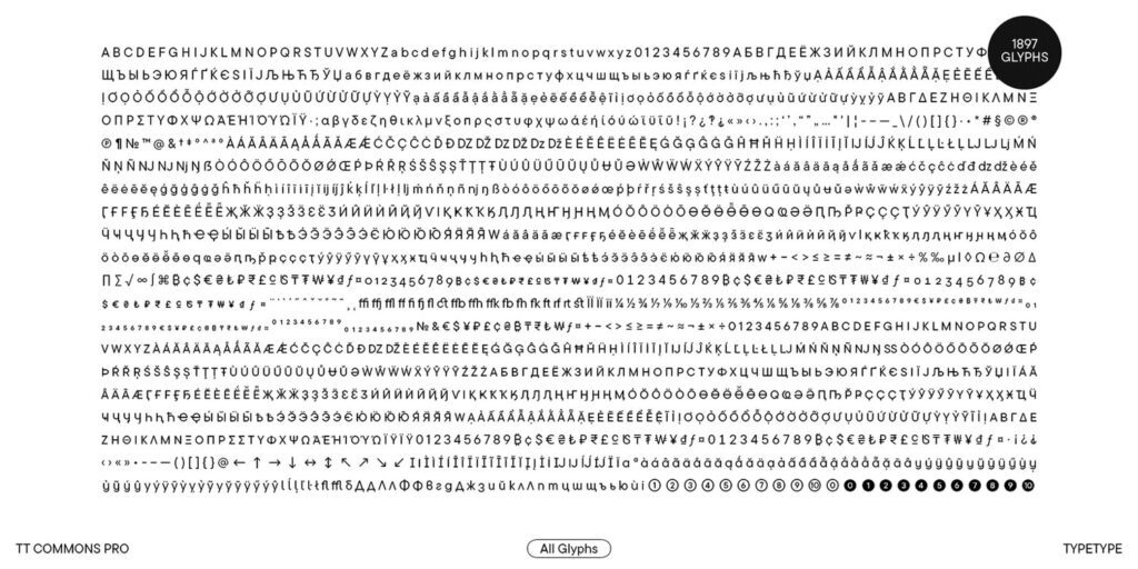 TT Commons Pro Font Family